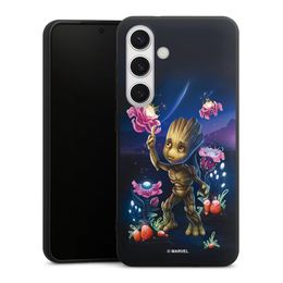 DeinDesign Galaxy S24 Handy Premium Silikon H&uuml;lle Handyh&uuml;lle schwarz Case Baby Groot Marvel Guardians Of The Galaxy Silikon Premium Case