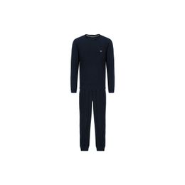 Emporio Armani Pyjama Loungewear Stretch Cotton (2 tlg) mit Eagle-Logo auf der linken Brust