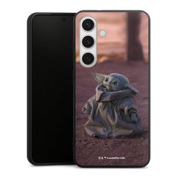 DeinDesign Galaxy S24 Handy Premium Silikon H&uuml;lle Handyh&uuml;lle schwarz Case The Child Star Wars Baby Yoda Silikon Premium Case