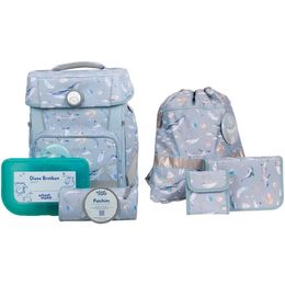 School-Mood® Schulranzen Champion Maxx, Nordic Collection, Aqua (Set, 7-tlg), aus recyceltem Material, blau