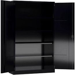 Classix Stahlschrank X-530389 tiefschwarz 120,0 x 60,0 x 194,5 cm, aufgebaut