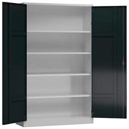 Classix Stahlschrank X-530388 anthrazit, lichtgrau 120,0 x 60,0 x 194,5 cm, aufgebaut