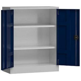 Classix Stahlschrank X-530311 enzianblau, lichtgrau 80,0 x 38,0 x 100,0 cm, aufgebaut