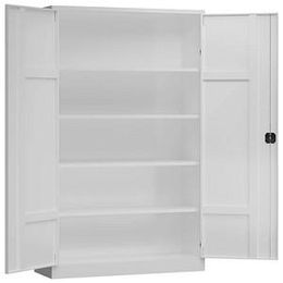 Classix Stahlschrank X-530377 signalweiß 120,0 x 42,0 x 194,5 cm, aufgebaut