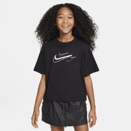 Nike Sportswear lockeres T-Shirt für ältere Kinder (Mädchen) - Schwarz