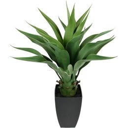 Kunstpflanze Künstliche Agave im Topf Pflanze Aloe Vera Sansevieria, I.GE.A., Höhe 70 cm, Grünpflanze Zimmerpflanze Palme, grün