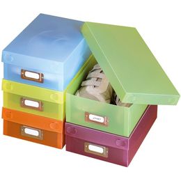 Wenko Schuhbox Multi-Boxen (10 St), mit Beschriftungsfeld und Deckel, bunt