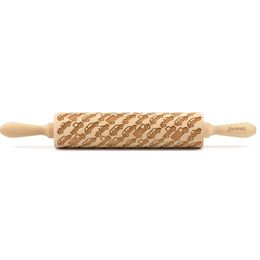 Folkroll Teigroller 3D-Motiv-Teigrolle Buchenholz, Autos, beige|braun