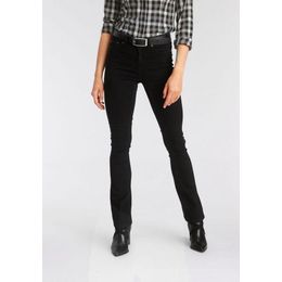 Arizona Bootcut-Jeans Ultra Stretch High Waist mit Shapingnähten, schwarz
