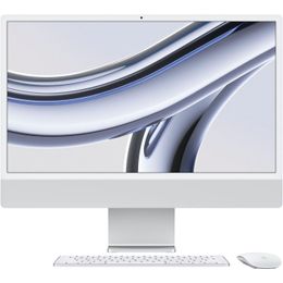 Apple iMac 24" iMac (23,5 Zoll, Apple Apple M3 M3, 8‑Core GPU, 8 GB RAM, 1000 GB SSD), silberfarben