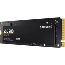 Samsung SSD 980 interne SSD (500 GB) 3100 MB/S Lesegeschwindigkeit, 2600 MB/S Schreibgeschwindigkeit, NVMe, schwarz