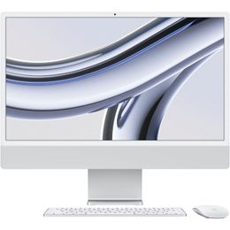 Apple iMac 24" iMac (23,5 Zoll, Apple Apple M3 M3, 10‑Core GPU, 24 GB RAM, 512 GB SSD), silberfarben