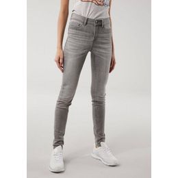 Kangaroos 5-Pocket-Jeans SUPER SKINNY HIGH RISE mit used-Effekt, grau