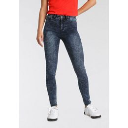 Arizona Skinny-fit-Jeans Ultra Stretch moon washed Moonwashed Jeans, blau