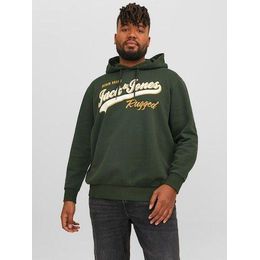 Jack & Jones PlusSize Jack & Jones PlusSize Kapuzensweatshirt JJELOGO SWEAT HOOD 2 COL 23/24 NOOS PLS, grün