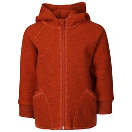 Engel - Wollfleece-Kapuzenjacke SNUGGLY WINTER in magma melange, Gr.74/80