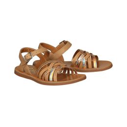 Pom D'api POM D'API - Leder-Sandalen PLAGETTE LUX in caramel/roségold, Gr.31