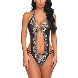 Babarella Body-Ouvert BB-43 Sexy Unterwäsche Transparente Nachtwäsche Dessous Durchsichtige Reizwäsche Babydoll Spitze Lingerie Sleepwear