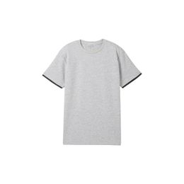 Tom Tailor Jungen 2-in-1 T-Shirt mit Bio-Baumwolle, grau, Uni, Gr. 152
