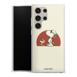 DeinDesign Galaxy S24 Ultra Handy Silikon H&uuml;lle Case transparent Handyh&uuml;lle Snoopy Official Licensed Product Kindheit Silikon Case