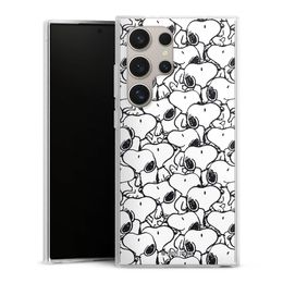 DeinDesign Galaxy S24 Ultra Handy Silikon H&uuml;lle Case transparent Handyh&uuml;lle Peanuts Snoopy Muster Silikon Case