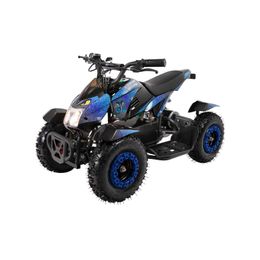 Actionbikes Motors Elektro-Kinderquad Cobra, 800 Watt, bis 30 km/h, ab 5 Jahren, Federung, 3x 12V-Akku, Scheibenbremsen (Blau/Schwarz)