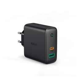 Aukey PA-D3, USB-C Ladegerät mit Dynamic Detect & GaNFast Tech, USB-Ladegerät mit 60W Power Delivery, kompatibel mit MacBook, iPhone XS / XS Max / XR, Samsung Galaxy S10 / Note9, Google Pixel 3 / 3XL, Nintendo Switch und mehr