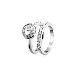Tchibo Ringe veredelt mit Kristallen von Swarovski® - Silber - Gr.: 17