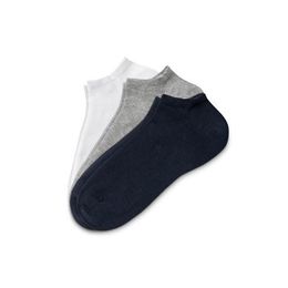 Tchibo 3 Paar Sneakersocken - Dunkelblau/Meliert - Gr.: 44-46