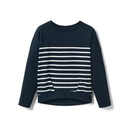 Tchibo Kinder-Sweatshirt - Dunkelblau/Gestreift - Kinder - Gr.: 122/128