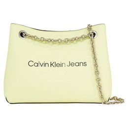 Calvin Klein Jeans Schultertasche SCULPTED SHOULDER BAG24 MONO, mit großflächigem Markenlogo vorne Handtasche Damen Tasche Damen, gelb