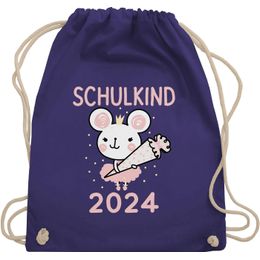 Shirtracer Turnbeutel Maus mit Schultüte Schulkind 2024