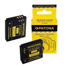 Patona 2x Akku für Panasonic Lumix DMC-FX3 Kamera-Akku Ersatzakku 1000 mAh (3