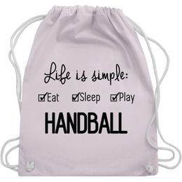 Shirtracer Turnbeutel Life is simple Handball