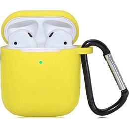 Hama Kopfhörer-Schutzhülle Apple AirPods 1+2 Generation Silikon stoßfeste Schutzhülle Gelb