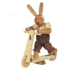 Müller Kleinkunst GmbH Seiffen Osterhase Osterfigur Hase auf Roller natur klein Höhe 11cm NEU