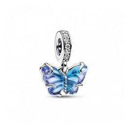 Pandora Charm-Einhänger Pandora Blauer Murano-Glas Schmetterling Charm-Anhänger 792698C01