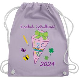 Shirtracer Turnbeutel Endlich Schulkind 2024 Mädchen