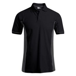 Promodoro Funktionsshirt Poloshirt Function Contrast schwarz / grau Größe XXXL