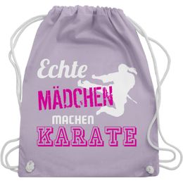 Shirtracer Turnbeutel Echte Mädchen machen Karate