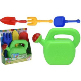 BURI Kinder-Spaten 12x Kinder Gartengeräte 4er Set Schaufel Hake Sandkastenspielzeug