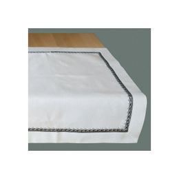 texpot Tischdecke mit Bordüre silbern Tischläufer (1-tlg)