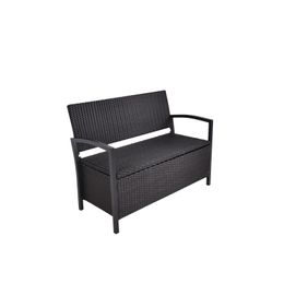 Garden Pleasure Parkbank Ferrara mit Staufach, Schwarz