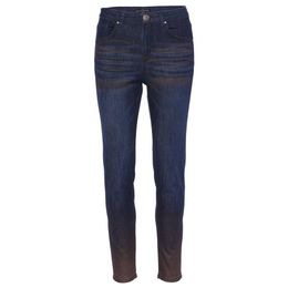 Christian Materne Stretch-Jeans Ankle-Jeans koerpernah mit Glitzerbeschichtung