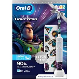 Oral-B Vitality D100.413 Kids Lightyear D100.413.2K Elektrische Kinderzahnbürste Rotierend/Oszilierend Weiß, Violett