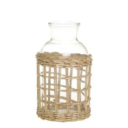 Chic Antique Flasche mit geflochtenem Muster, Höhe 19,5, ∅ 10 cm