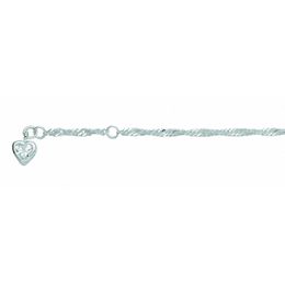 Adelia´s Adelia´s Fußkette Damen Silberschmuck, 25 cm 925 Sterling Silber Singapur Kette Silberschmuck für Damen, silberfarben