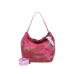 Fritzi aus Preussen Fritzi aus Preußen Schultertasche Joshi02, mit abnehmbarem Logoanhänger, braun|rosa