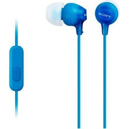 Sony MDR-EX15AP In-Ear-Kopfhörer (Rauschunterdrückung, mit Fernbedienung), blau