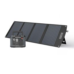 BALDERIA Power Set PS300-120: Solar-Generator, Kraftwerk, Tragbare Powerstation 231Wh mit Solarpanel